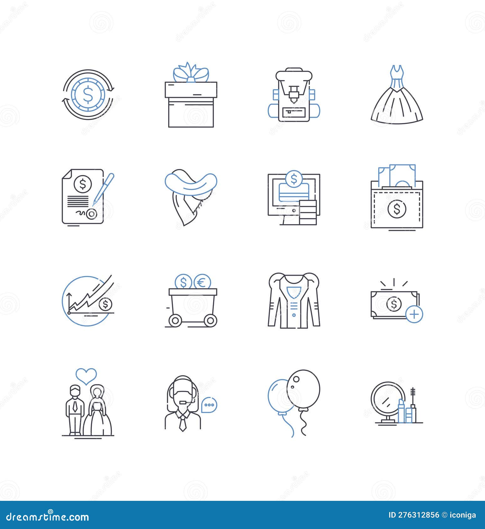 Tailoring Line Icons Collection. Bespoke, Fitting, Alterations, Sewing ...