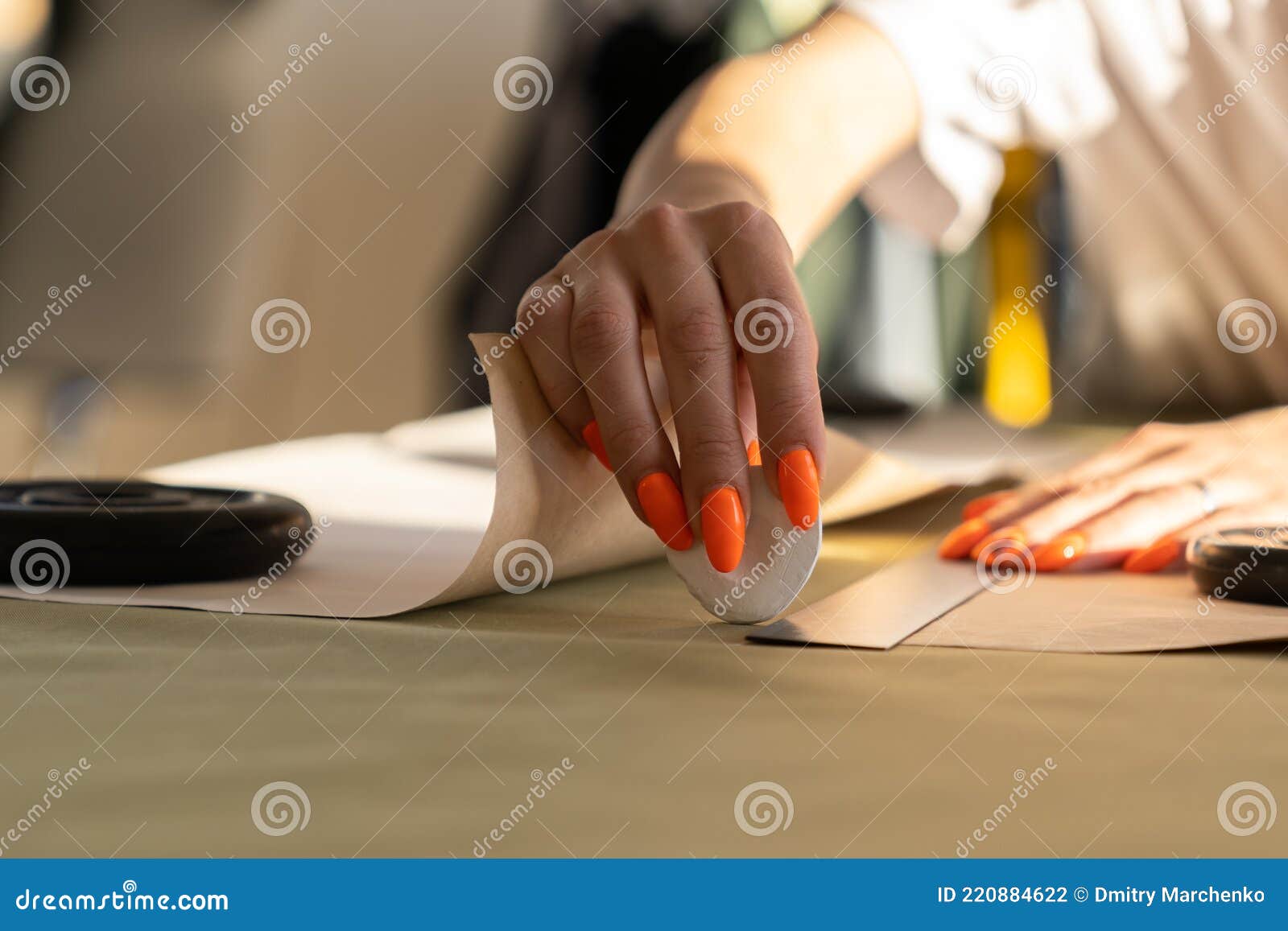 Tailoring Process in Atelier Workshop: Sewer Draft Clothes Model on ...
