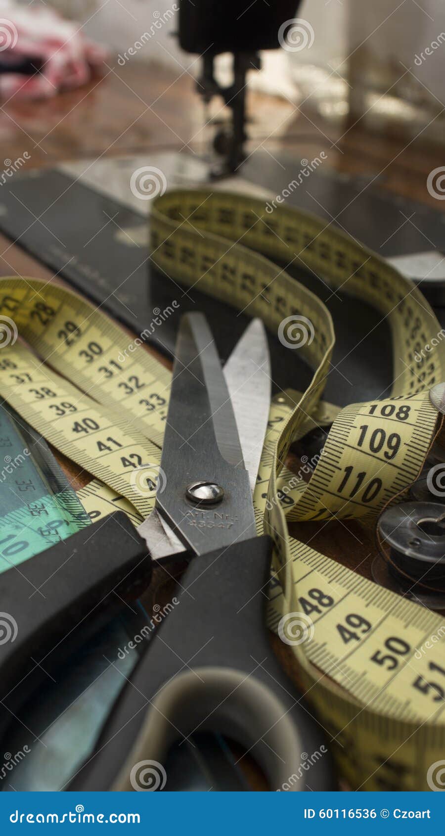 Tailoring table setup stock photo. Image of sewing, craftsmanship ...