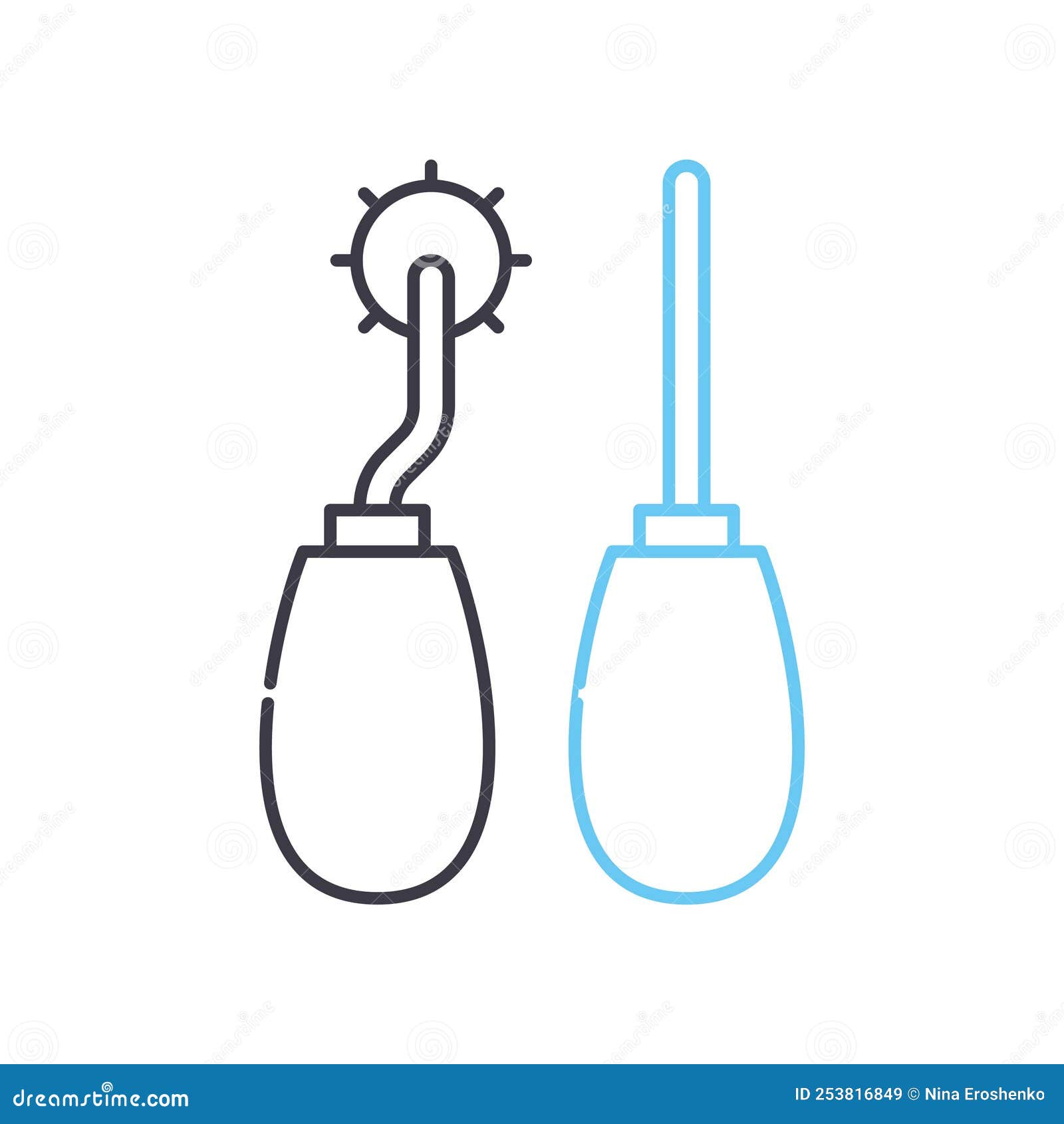 Tailoring Tools Line Icon, Outline Symbol, Vector Illustration, Concept ...