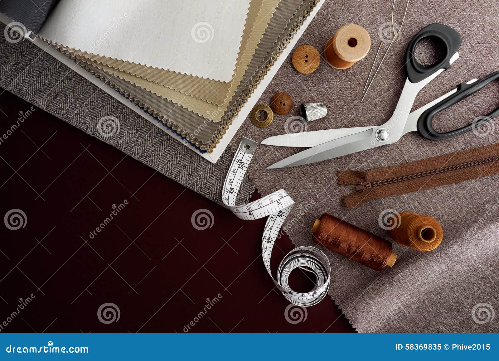 Tailoring Tools stock image. Image of threads, close - 58369835