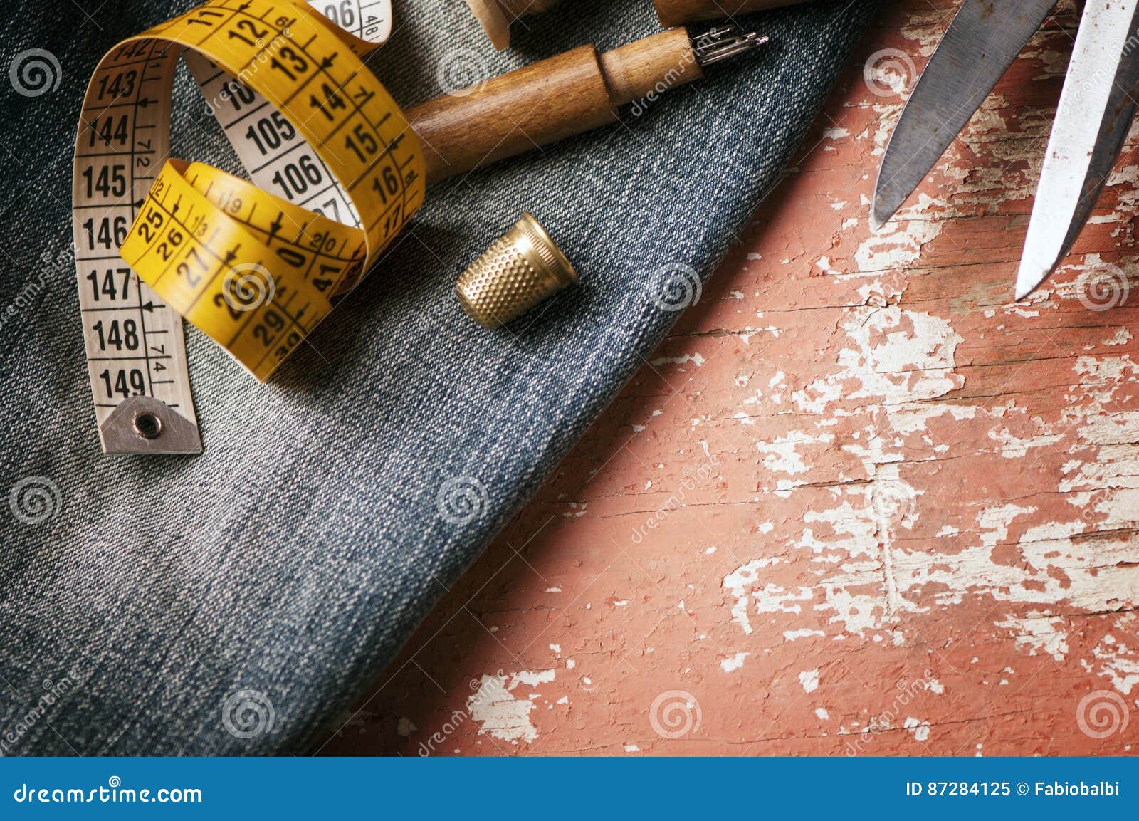 Tailoring stock image. Image of bobbin, fabric, button - 87284125