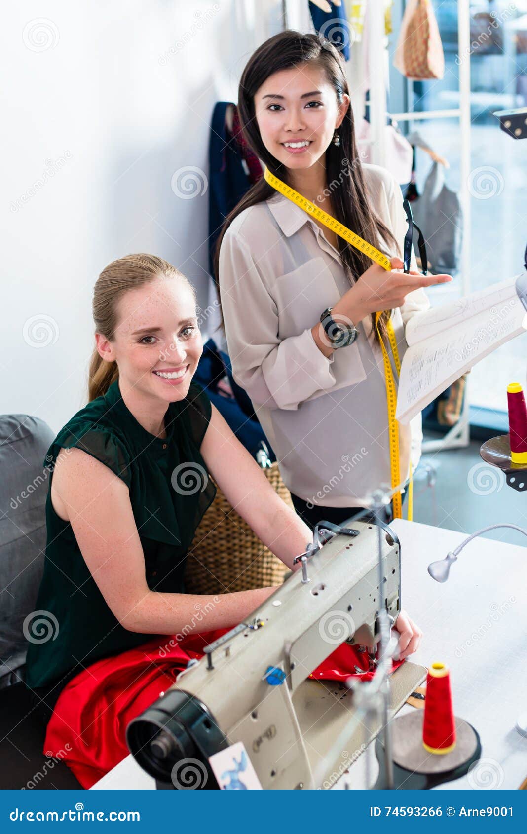 Tailors or Fashion Designer Talk about Pattern Stock Photo - Image of ...