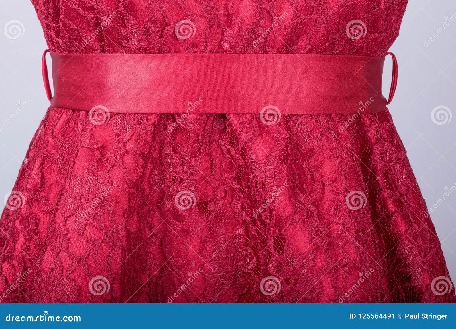 Tailors Mannequin Dressed in a Red Floral Netted Dress Stock Image ...