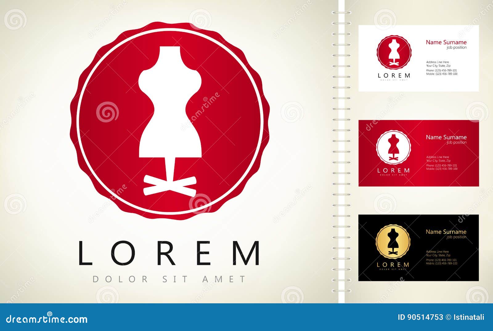 Tailors Mannequin Vector Logo Stock Vector - Illustration of female ...