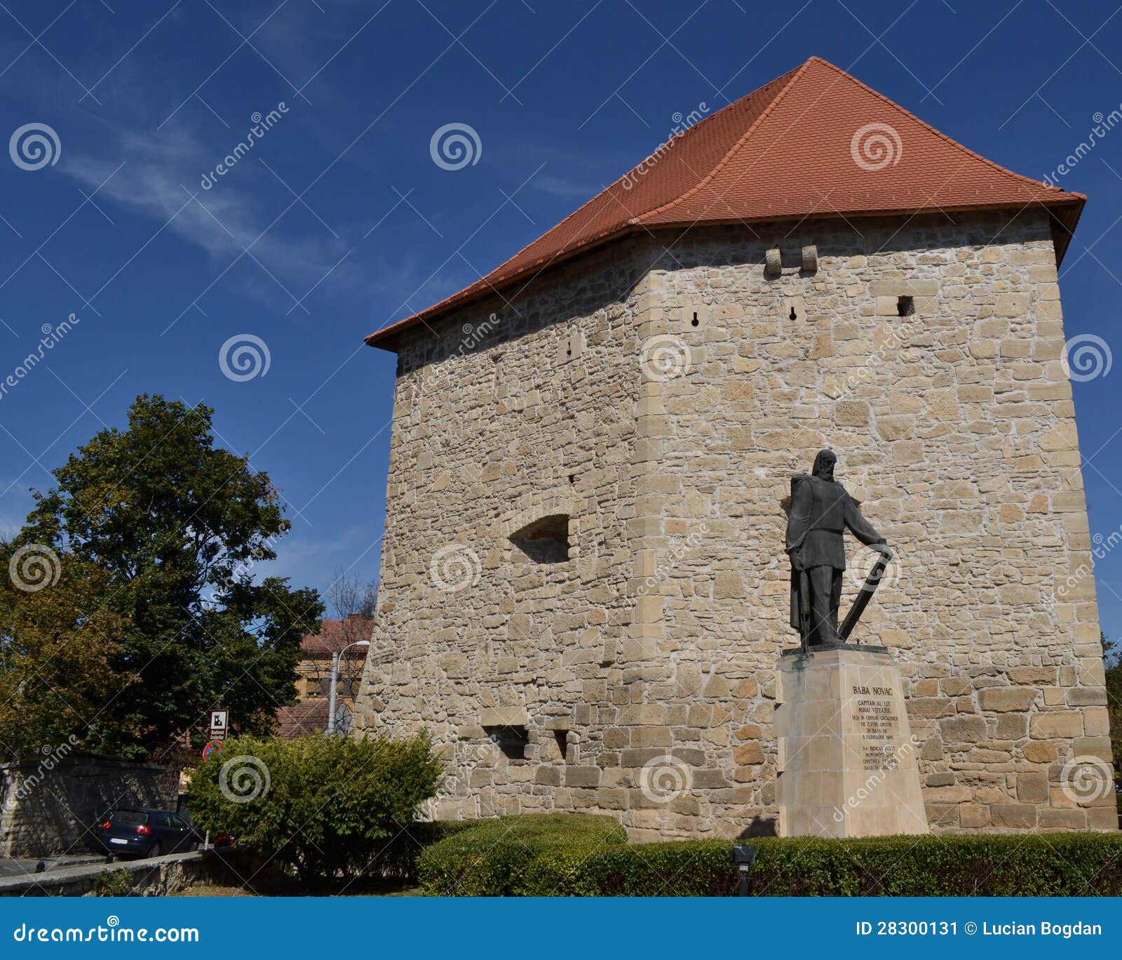 Tailors Tower and Baba Novac Monument, Cluj, Romania Stock Image ...