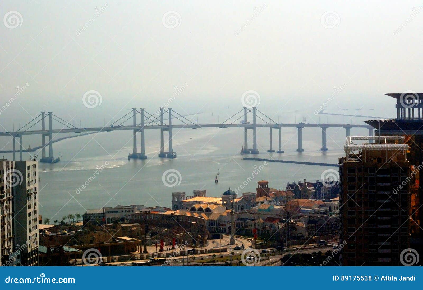 Taipa Bridge, Macao stock photo. Image of cityscpae, colonae - 89175538