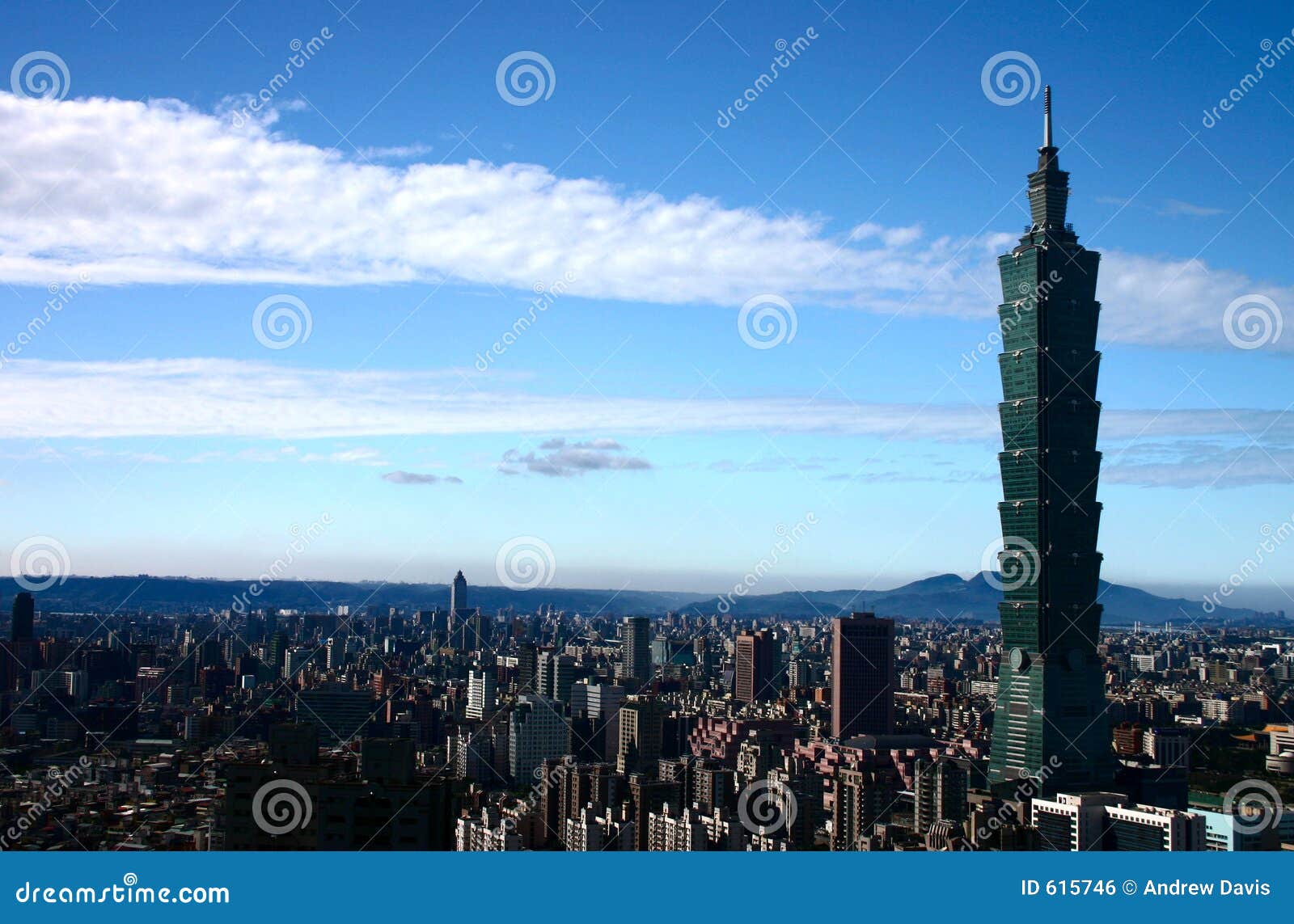 Taipei 101 and City stock photo. Image of elephantine, cyclopean - 615746