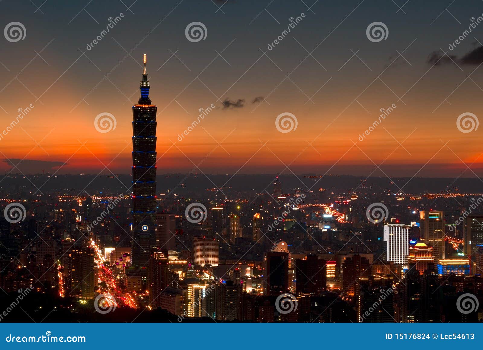 Taipei 101 Night stock photo. Image of exterior, capital - 15176824