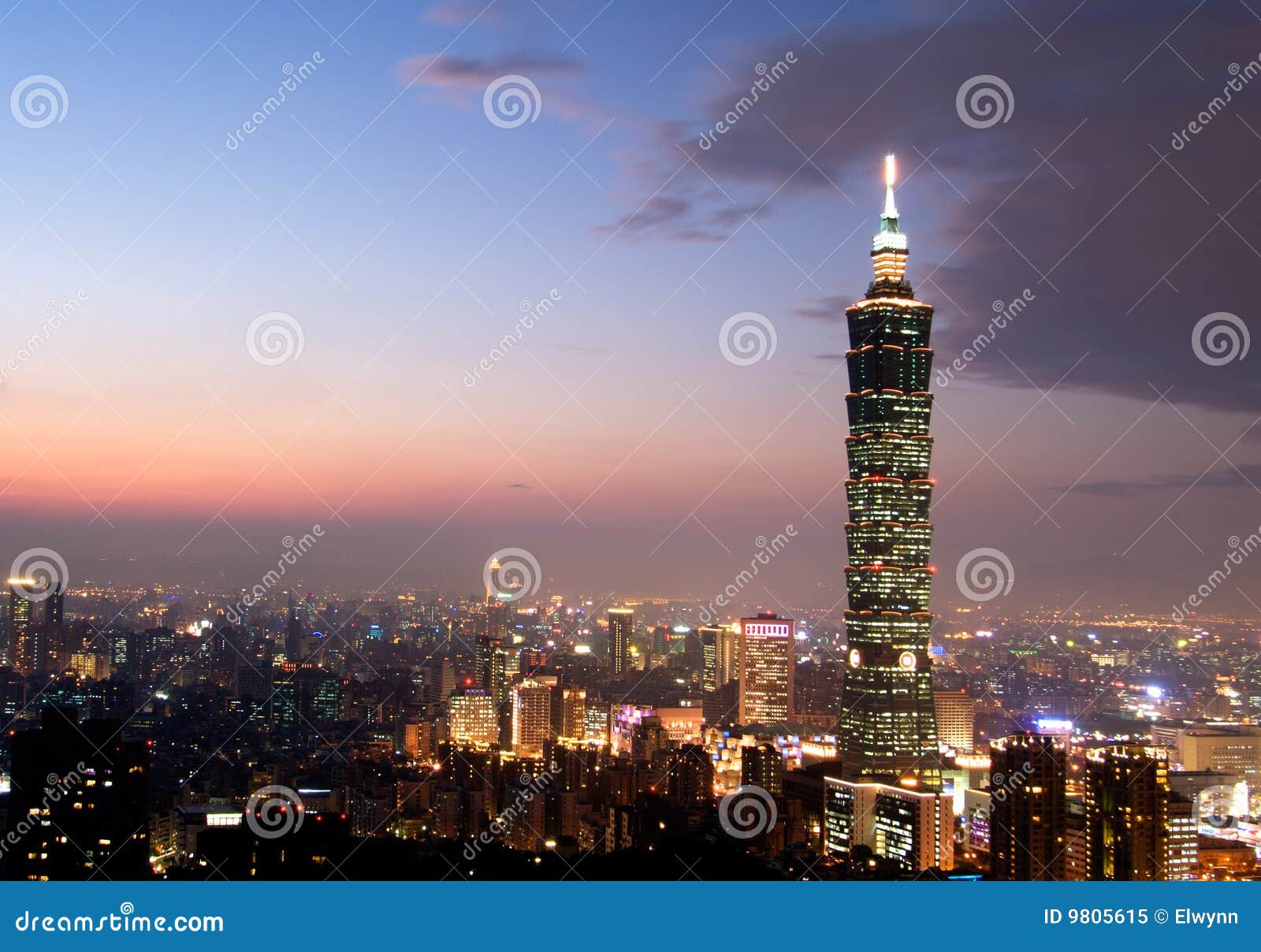 Taipei 101, the Tallest Building in Taiwan Stock Image - Image of night ...