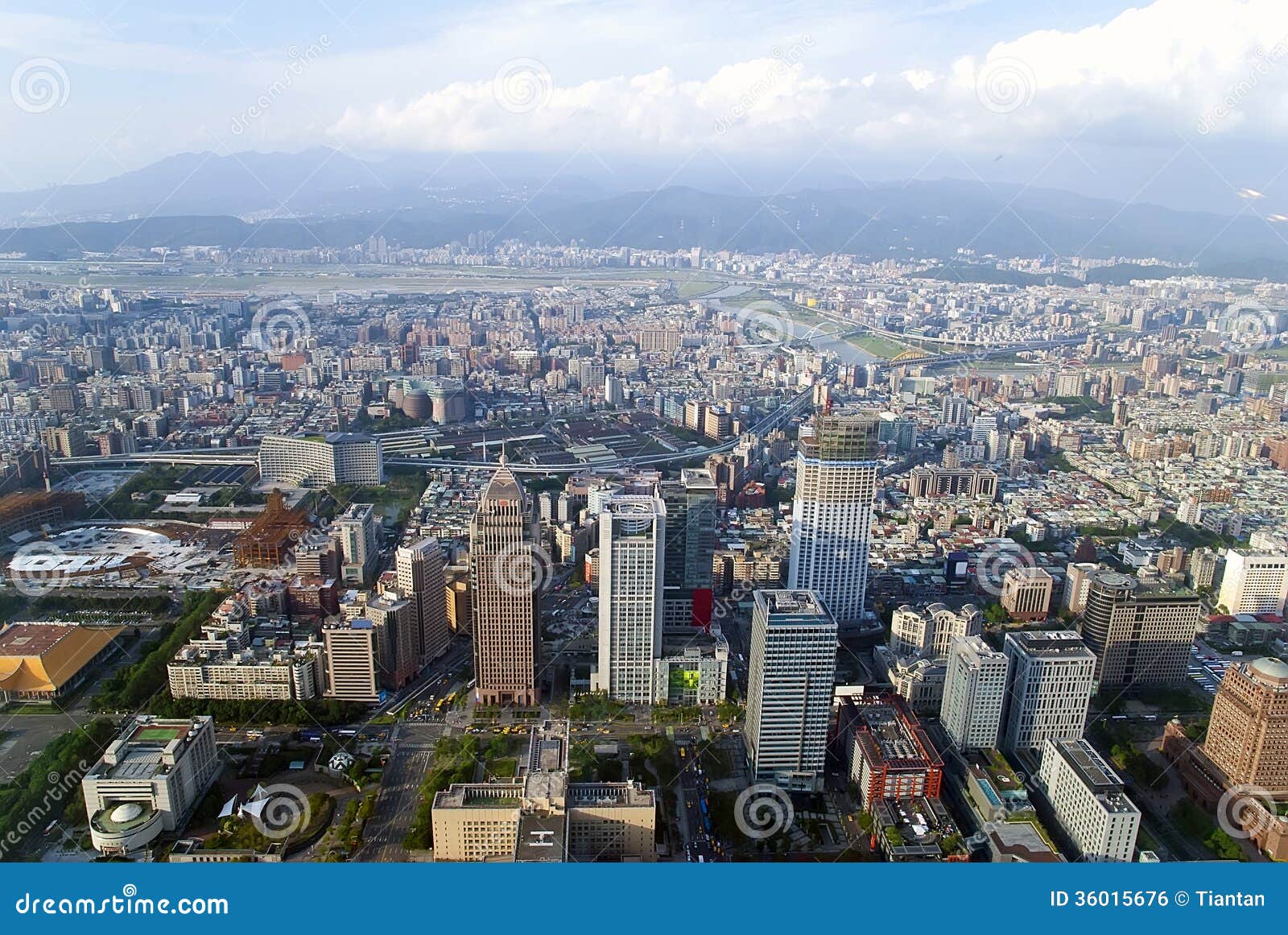 Taipei aerial view stock photo. Image of tall, scene - 36015676