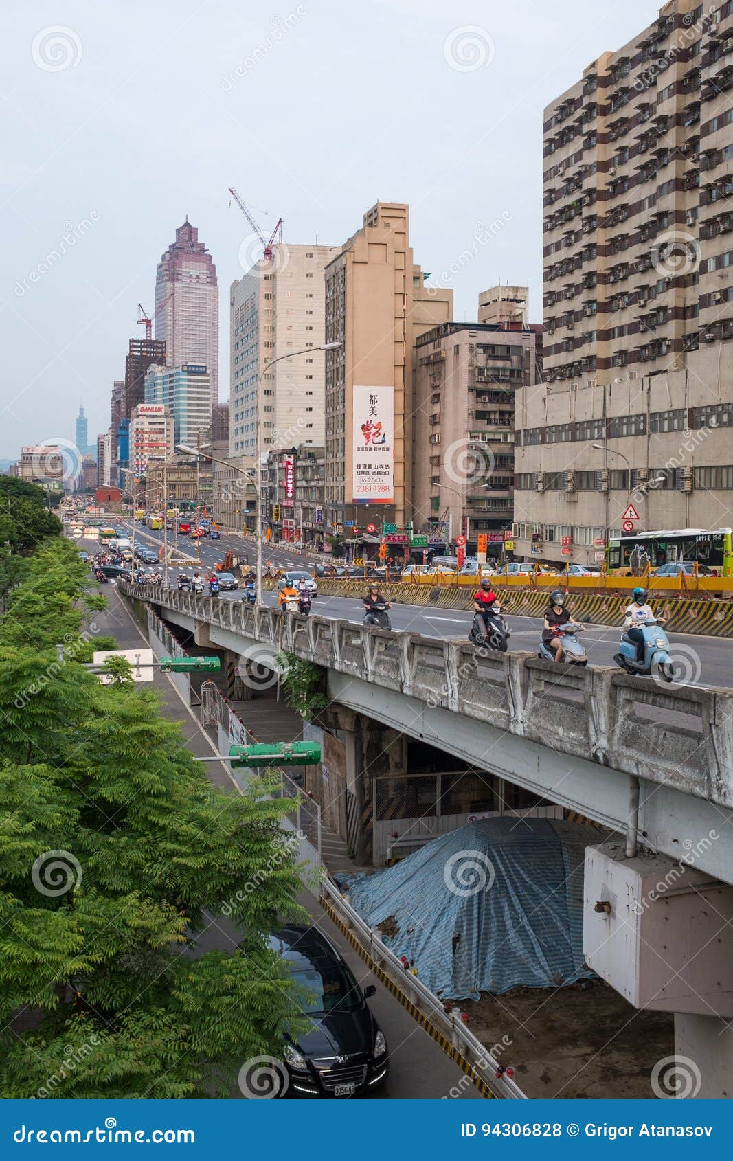 Taipei City Downtown, Taiwan Editorial Stock Photo - Image of modern ...