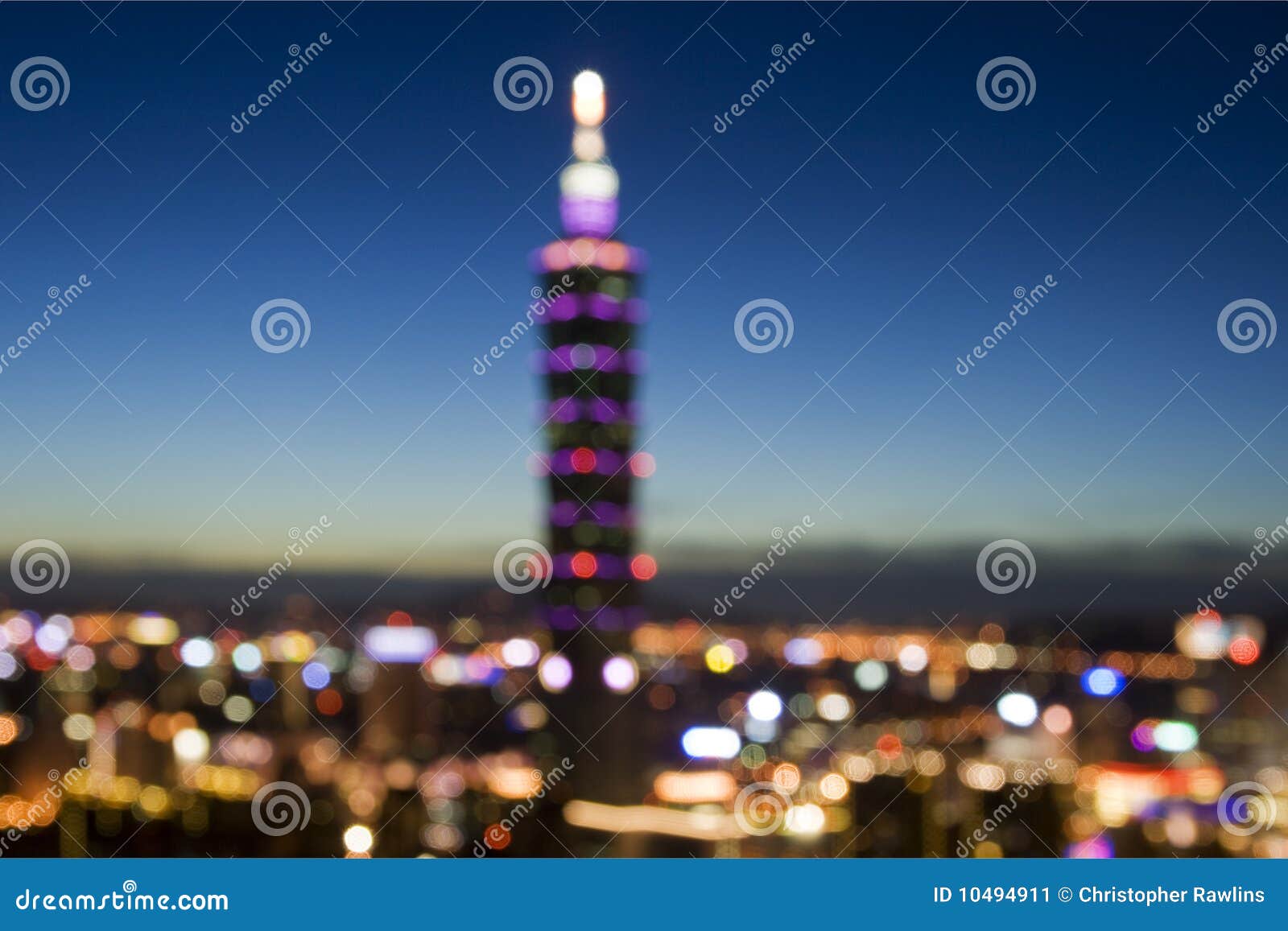 Taipei City at night stock image. Image of busy, evening - 10494911