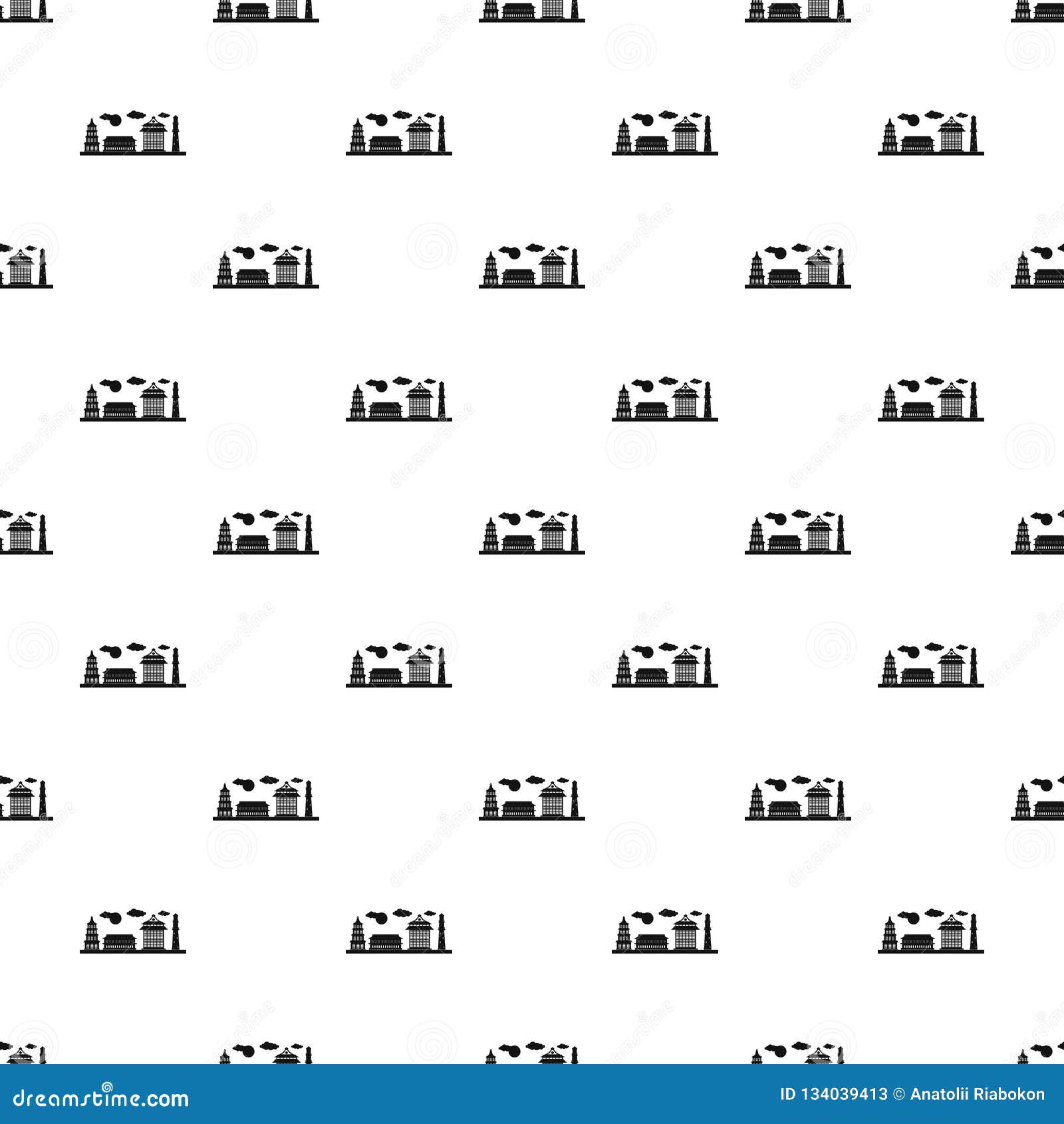 Taipei City Pattern Seamless Vector Stock Vector - Illustration of ...