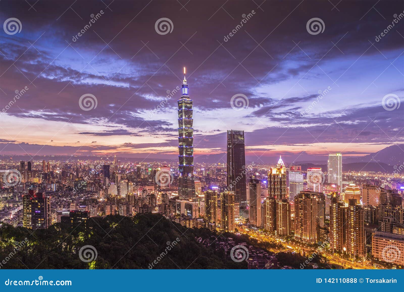 Taipei city view stock photo. Image of mountain, happiness - 142110888