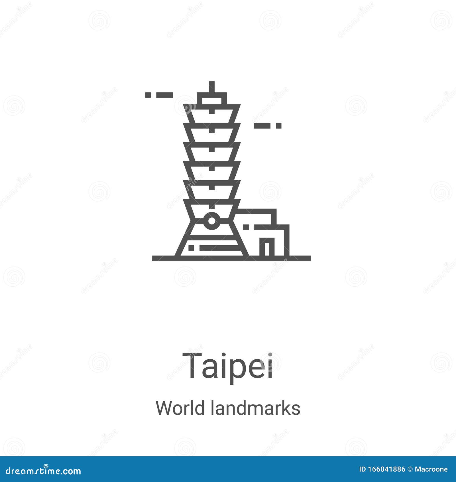 Taipei 101 Icon Vector Sign And Symbol Isolated On White Background ...