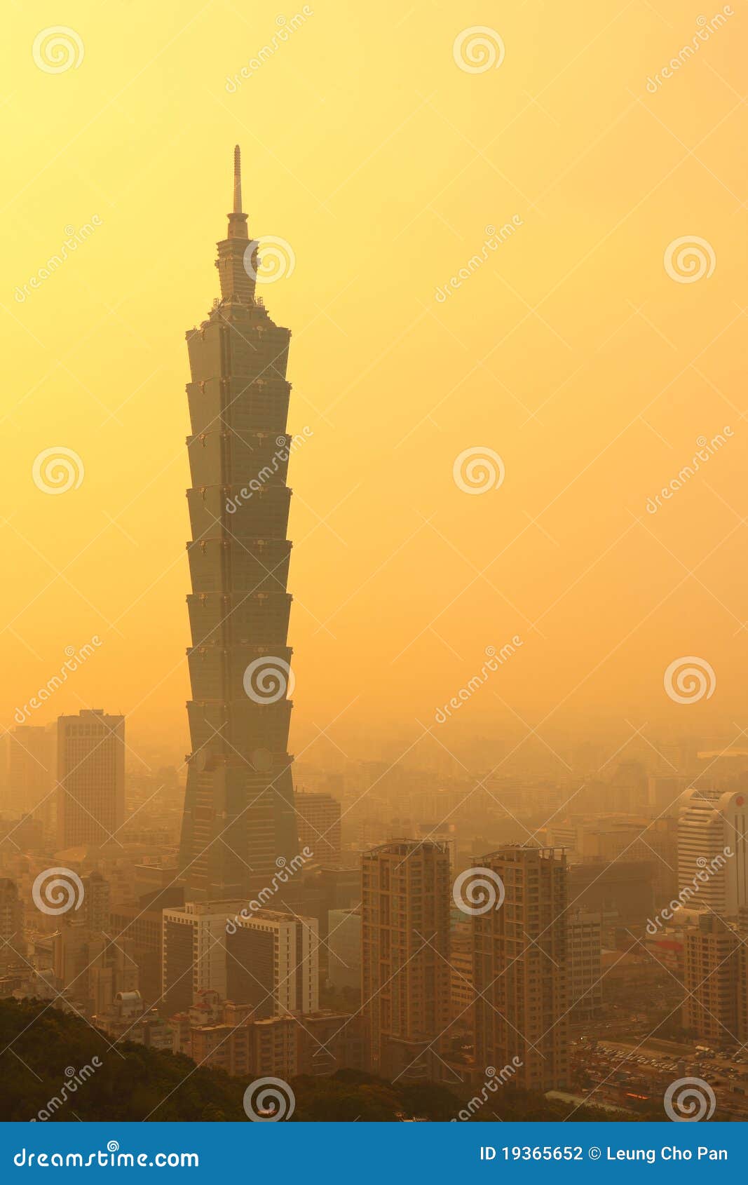 Taipei in mist stock photo. Image of architectural, cloud - 19365652