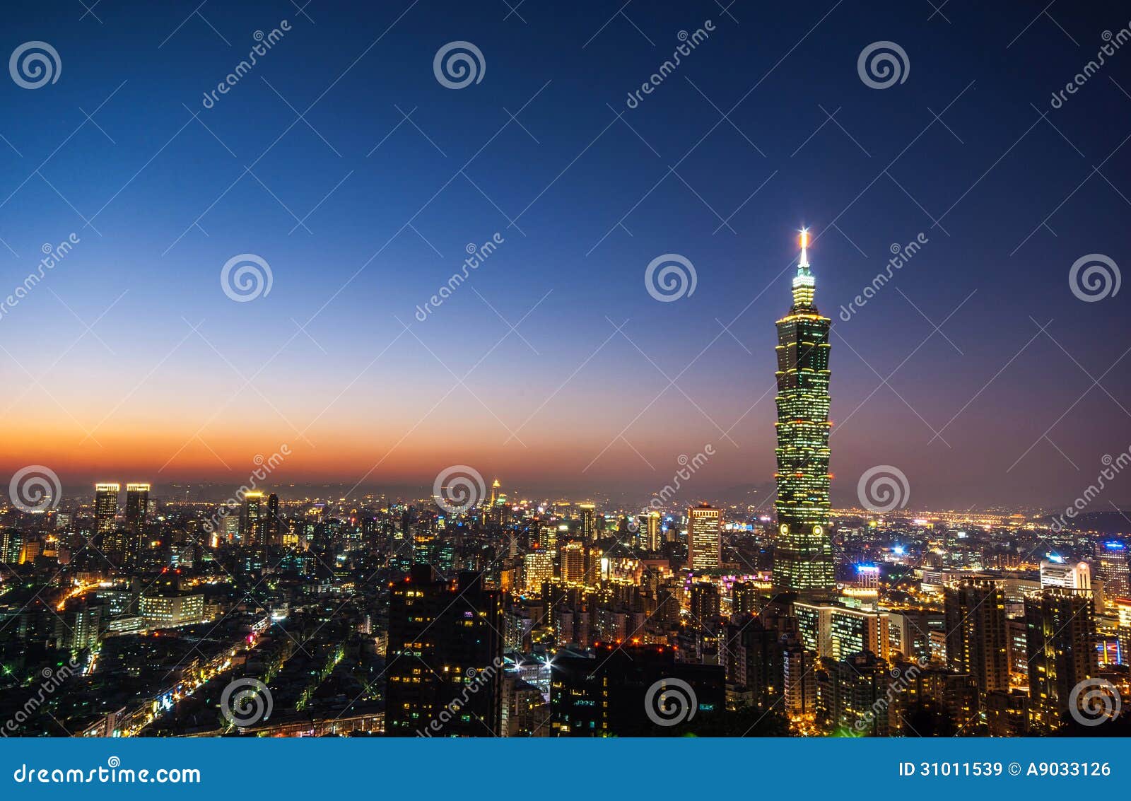 Taipei 101 night view editorial stock image. Image of asia - 31011539