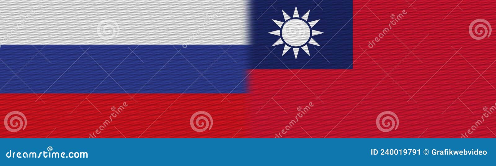 Taiwan Et Russie Toile Drapeau Dash 3d Illustrations Illustration Stock ...