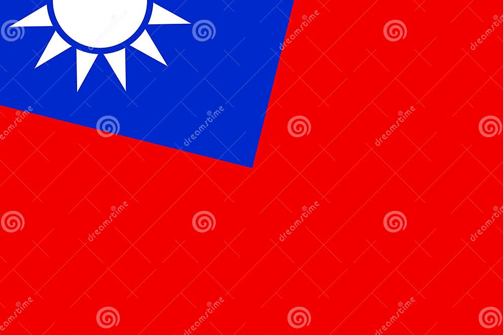Rectagular Flag Cutout of Taiwan Stock Vector - Illustration of emblem ...