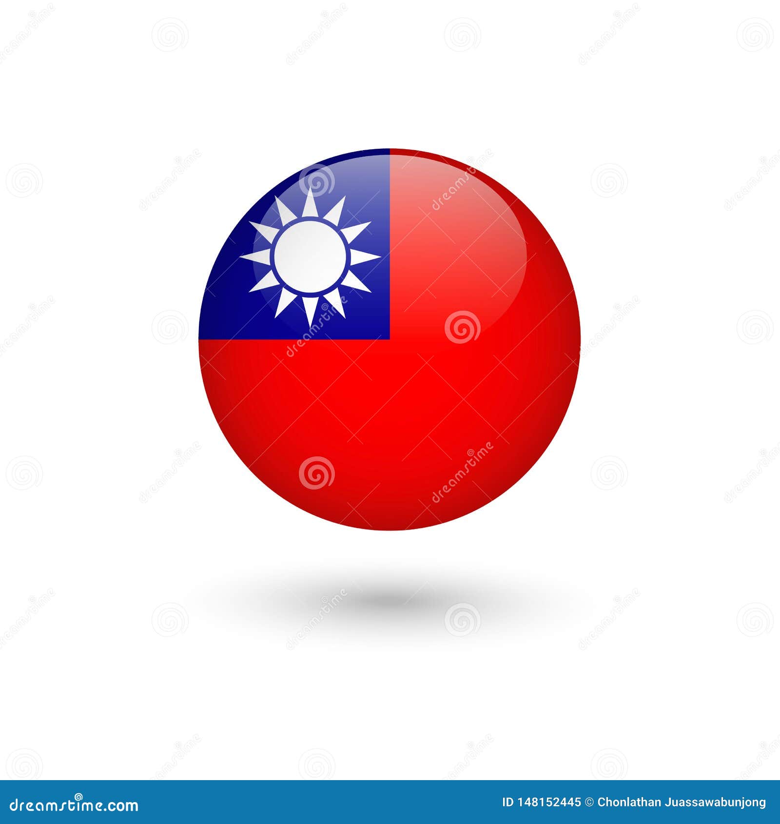 Flag Map Of Taiwan. 3D Rendering Taiwan Map And Flag On Asia Map. The ...