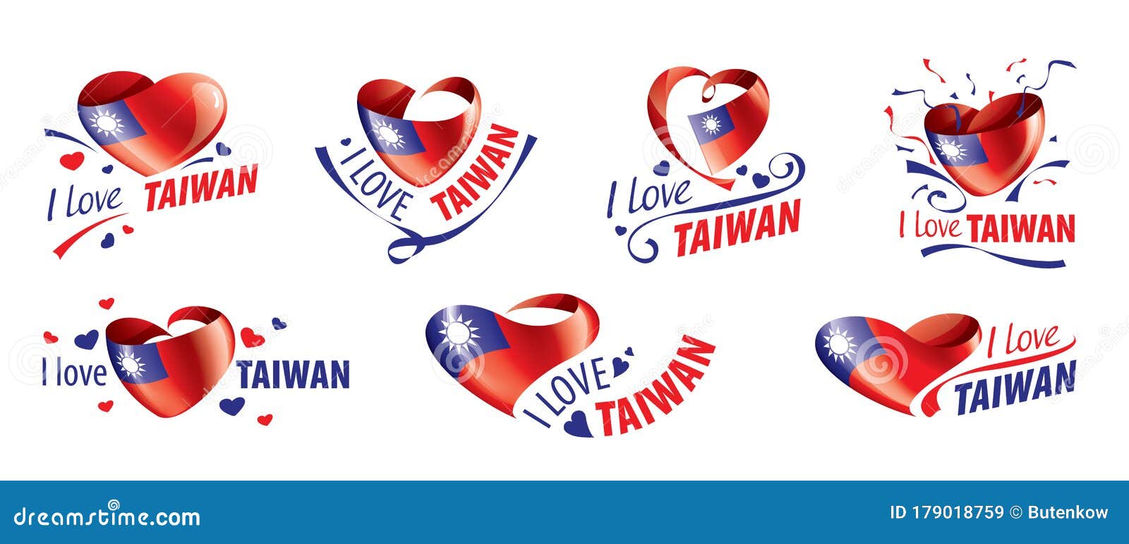 Taiwan Flag, Vector Illustration on a White Background Stock Vector ...