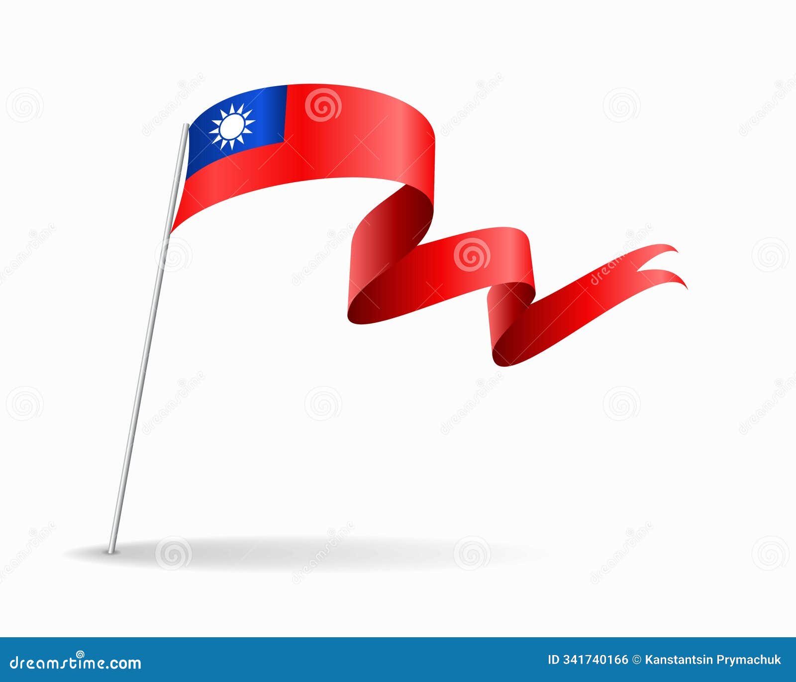 Taiwan Flag Wavy Background Layout. Vector Illustration. Stock ...