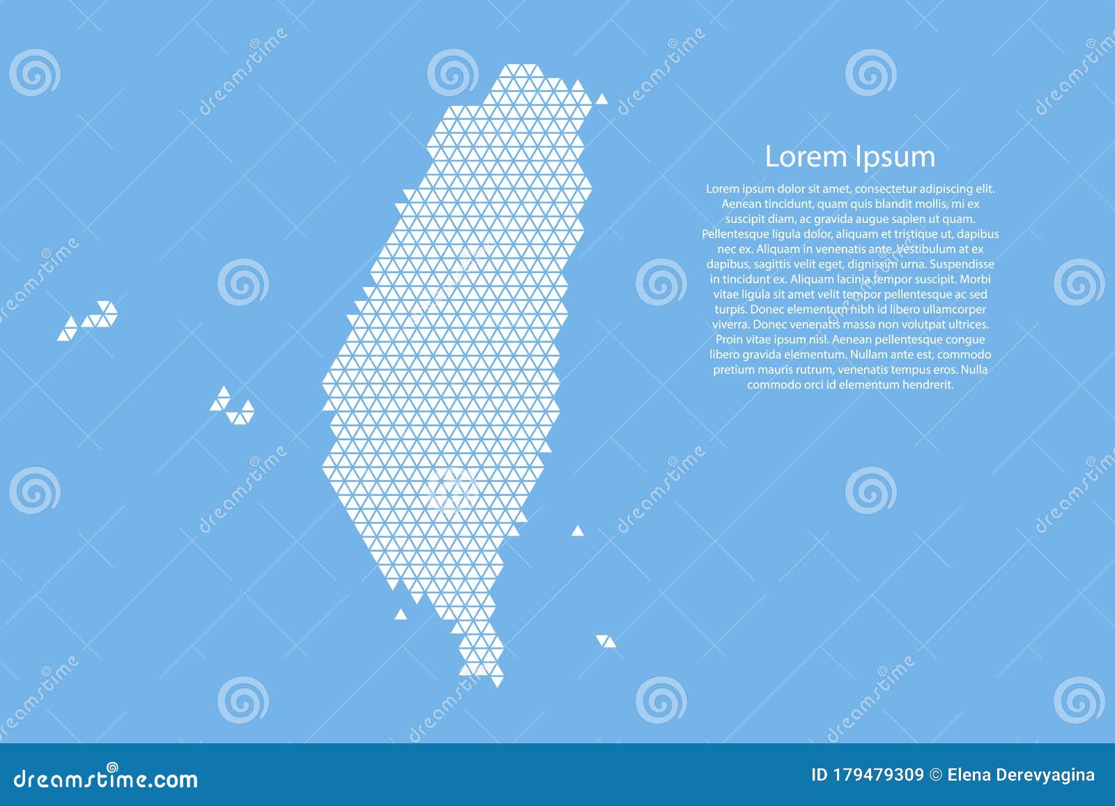 Taiwan Map Abstract Schematic from White Triangles Repeating Pattern ...