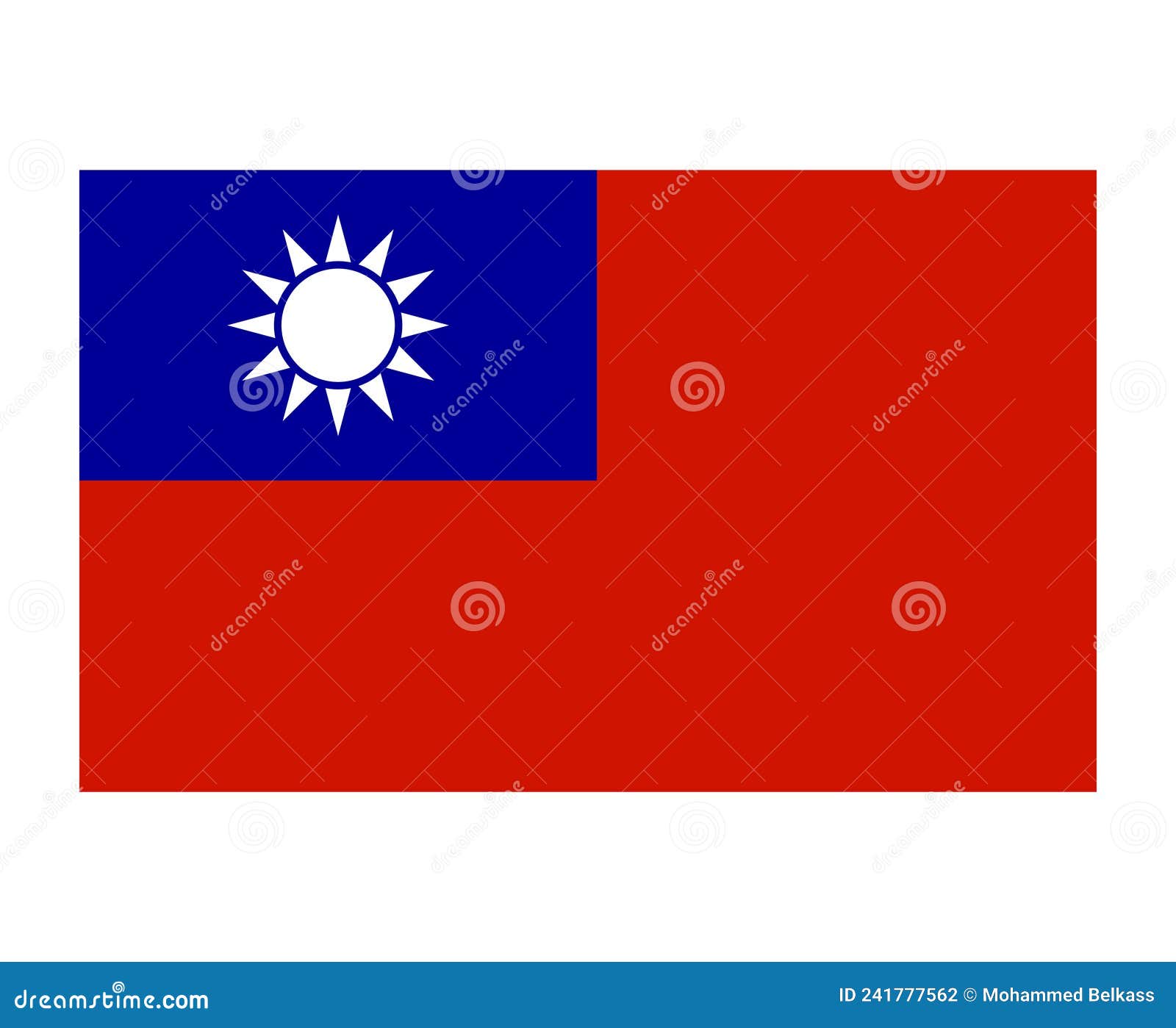 Taiwan Flag National Asia Emblem Symbol Icon Vector Stock Vector ...