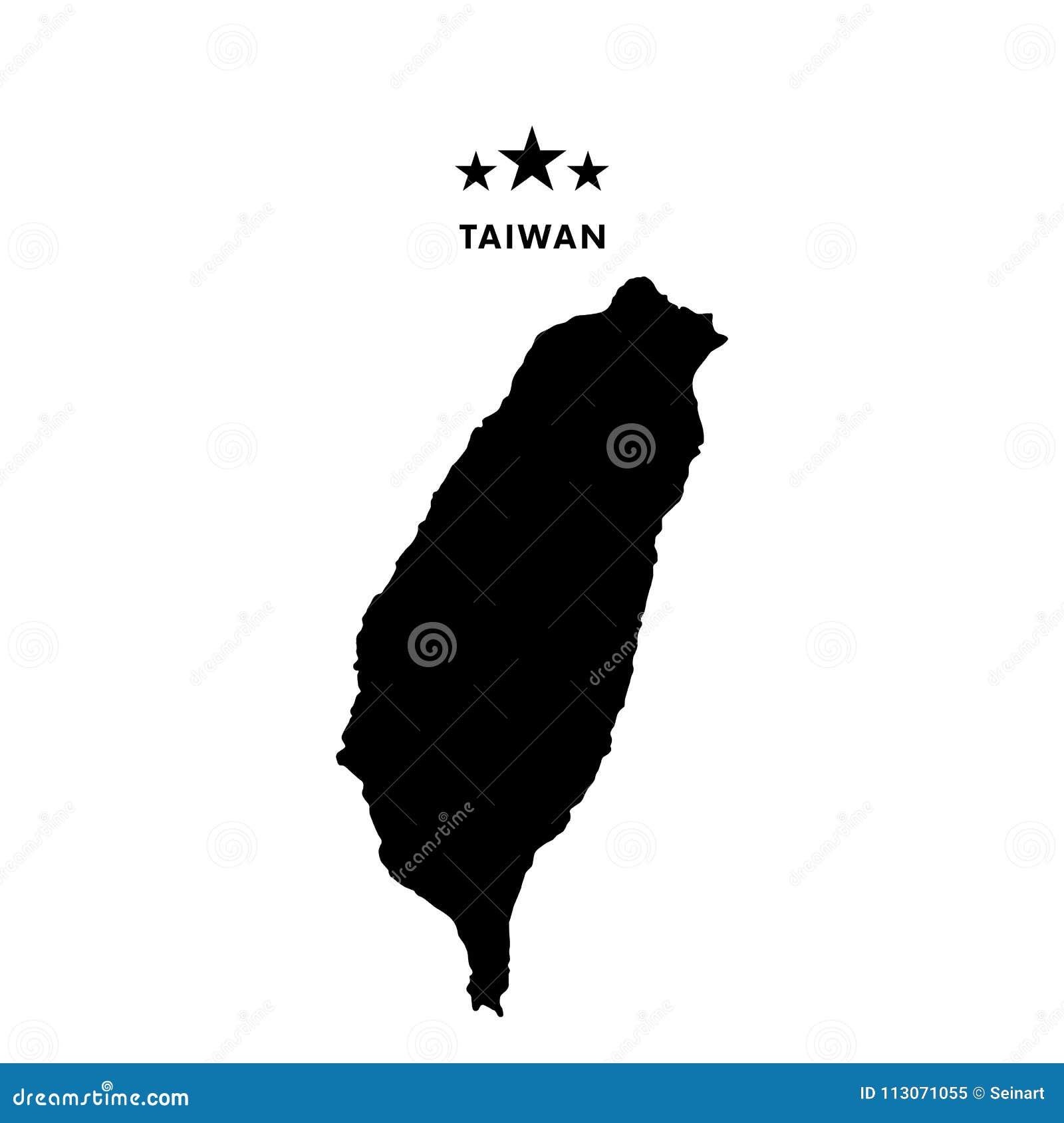 Taiwan Map. Vector Illustration Stock Vector - Illustration of emblem ...