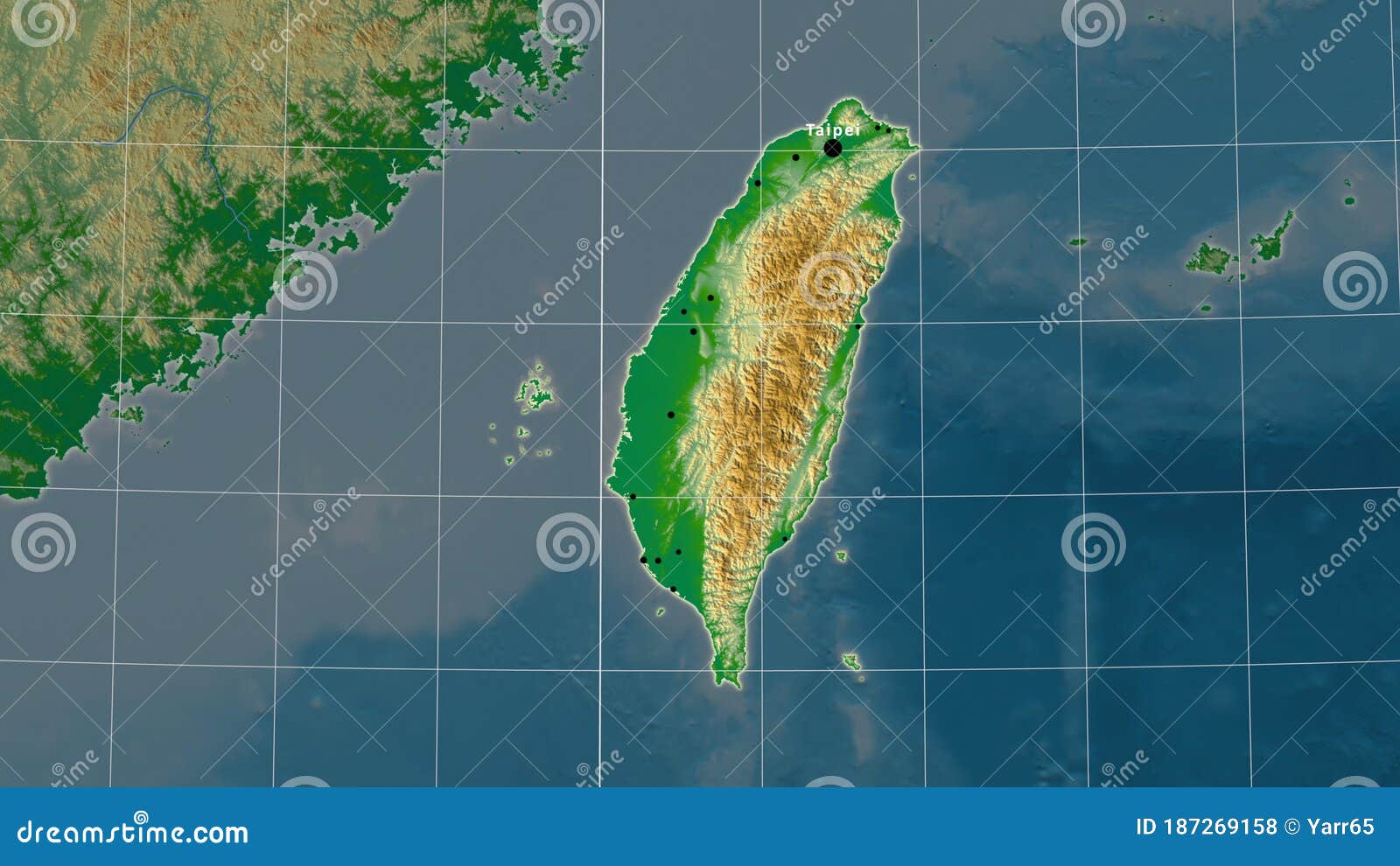 Taiwan - Physical. Composition, Borders Stock Illustration - Illustration of bumped, aster ...