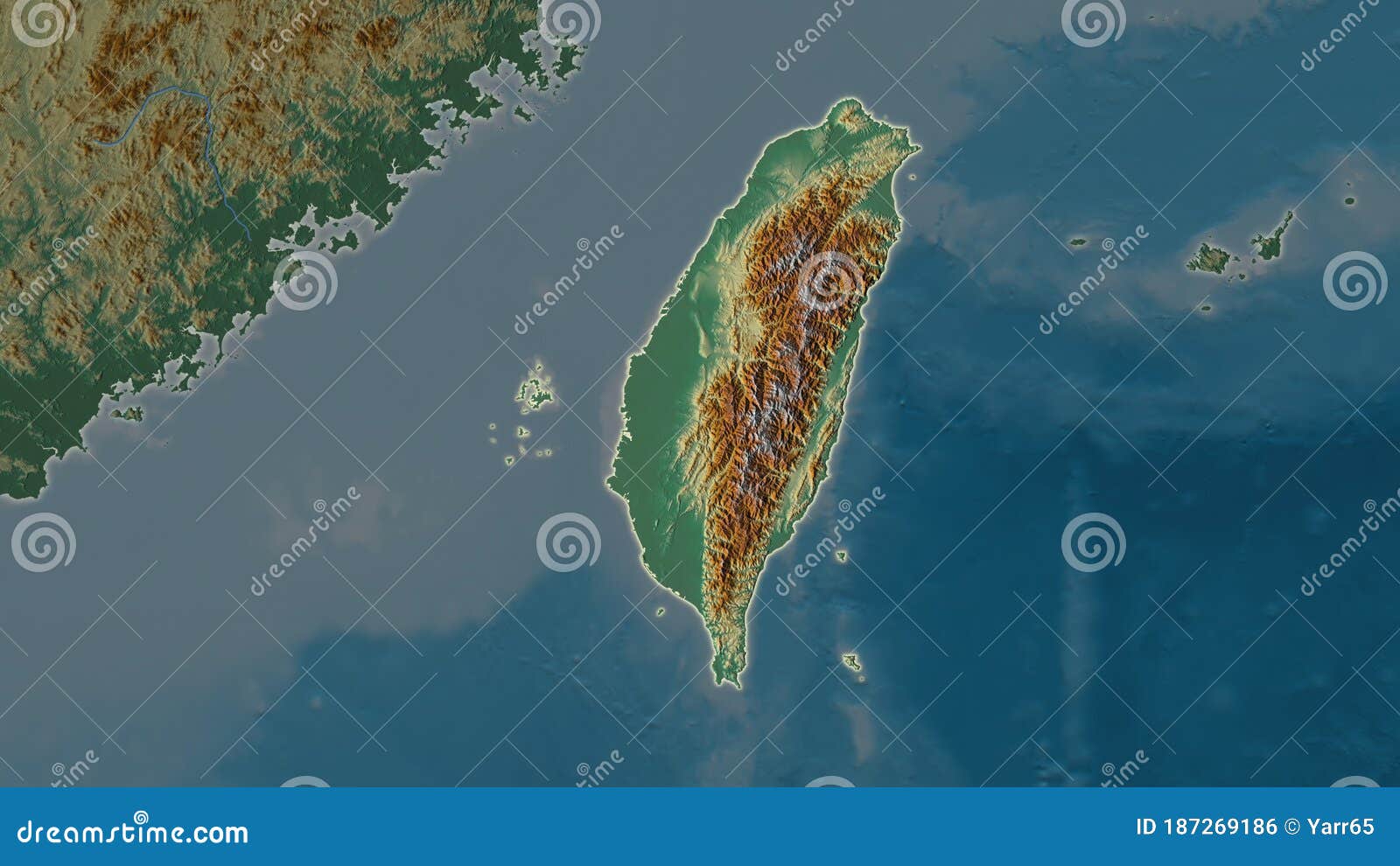 Taiwan - Relief. Composition Stock Illustration - Illustration of ...