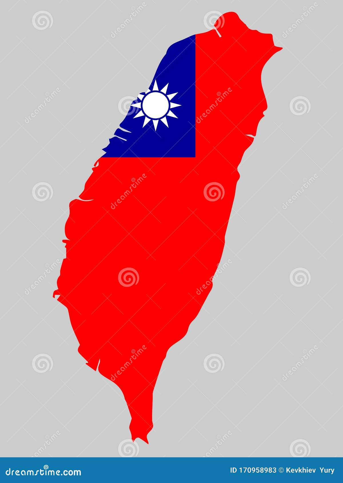 Taiwan Republic of China Map Flag Vector Illustration Eps 10 Stock ...