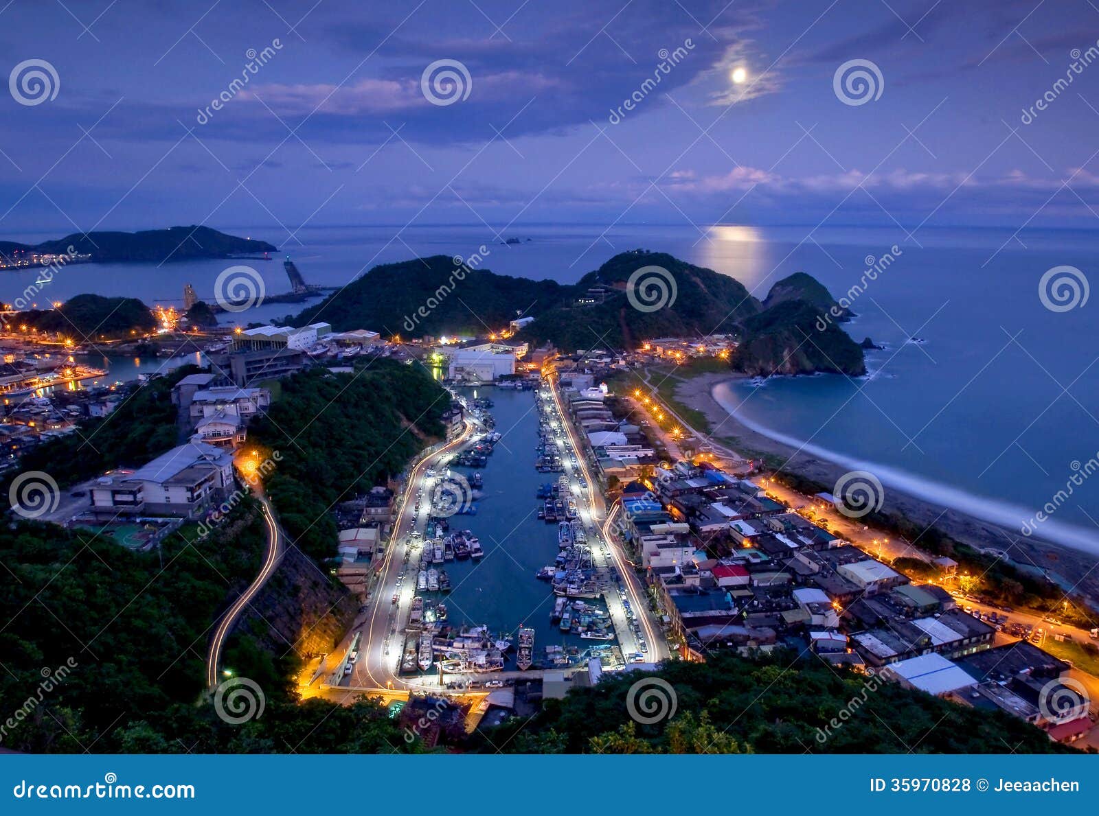 Taiwan seaside night stock photo. Image of nature, natural - 35970828