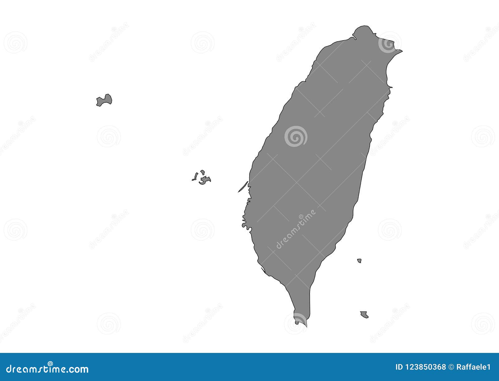 Taiwan State Map Vector Silhouette Stock Vector - Illustration of state ...