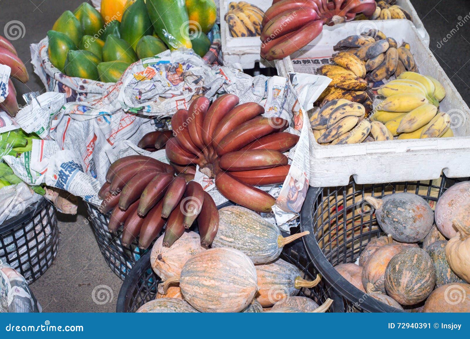 Taiwan, Tainan 28. Mai: Rote Bananen Redaktionelles Foto - Bild von ...