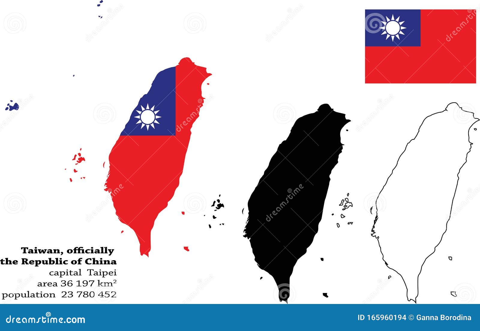 Taiwan Population Heat Map As Color Density Illustration Royalty-Free ...