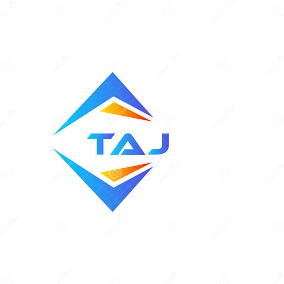 TAJ Abstract Technology Logo Design on White Background. TAJ Creative ...