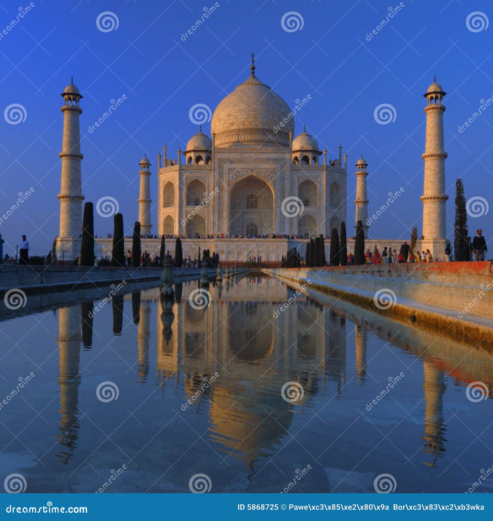 Taj Mahal - Agra, Inde image stock. Image du islam, brillant - 5868725