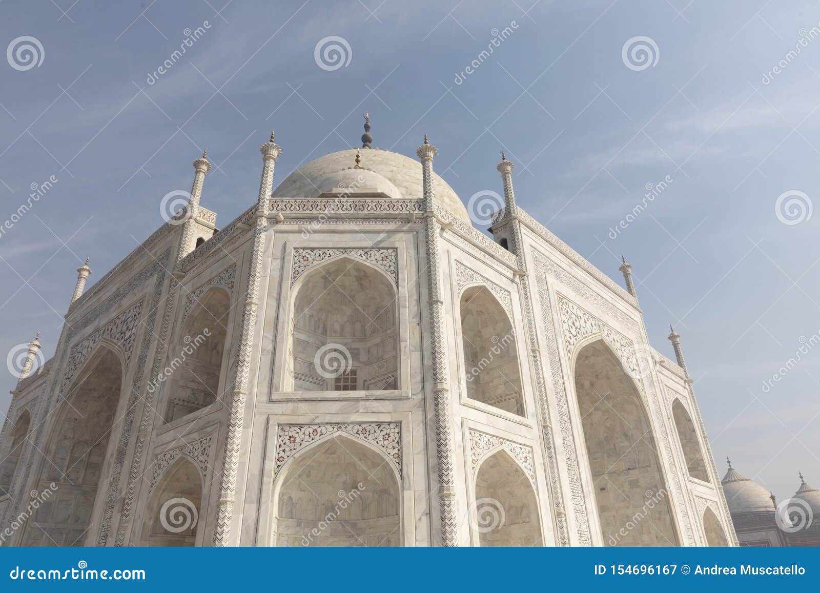 Taj Mahal close up stock image. Image of memorial, landmark - 154696167