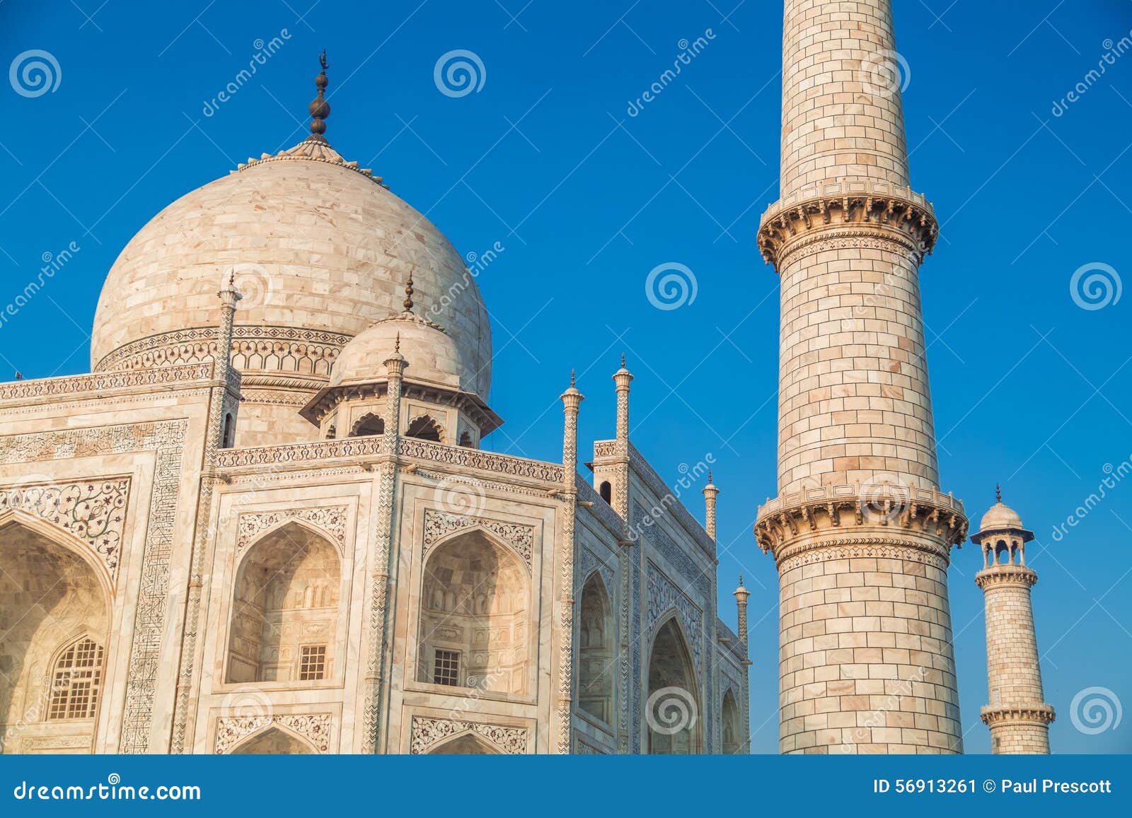 Taj Mahal stock image. Image of mosque, minaret, palace - 56913261