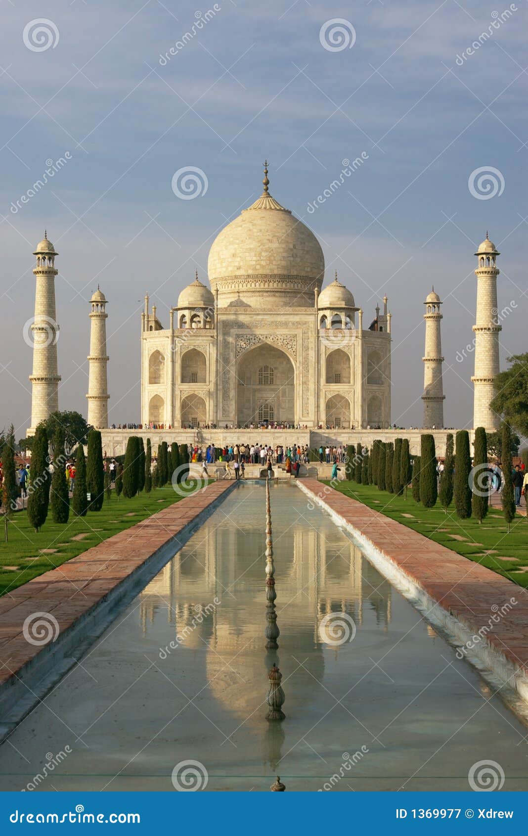 Taj mahal in evening light stock image. Image of agra - 1369977