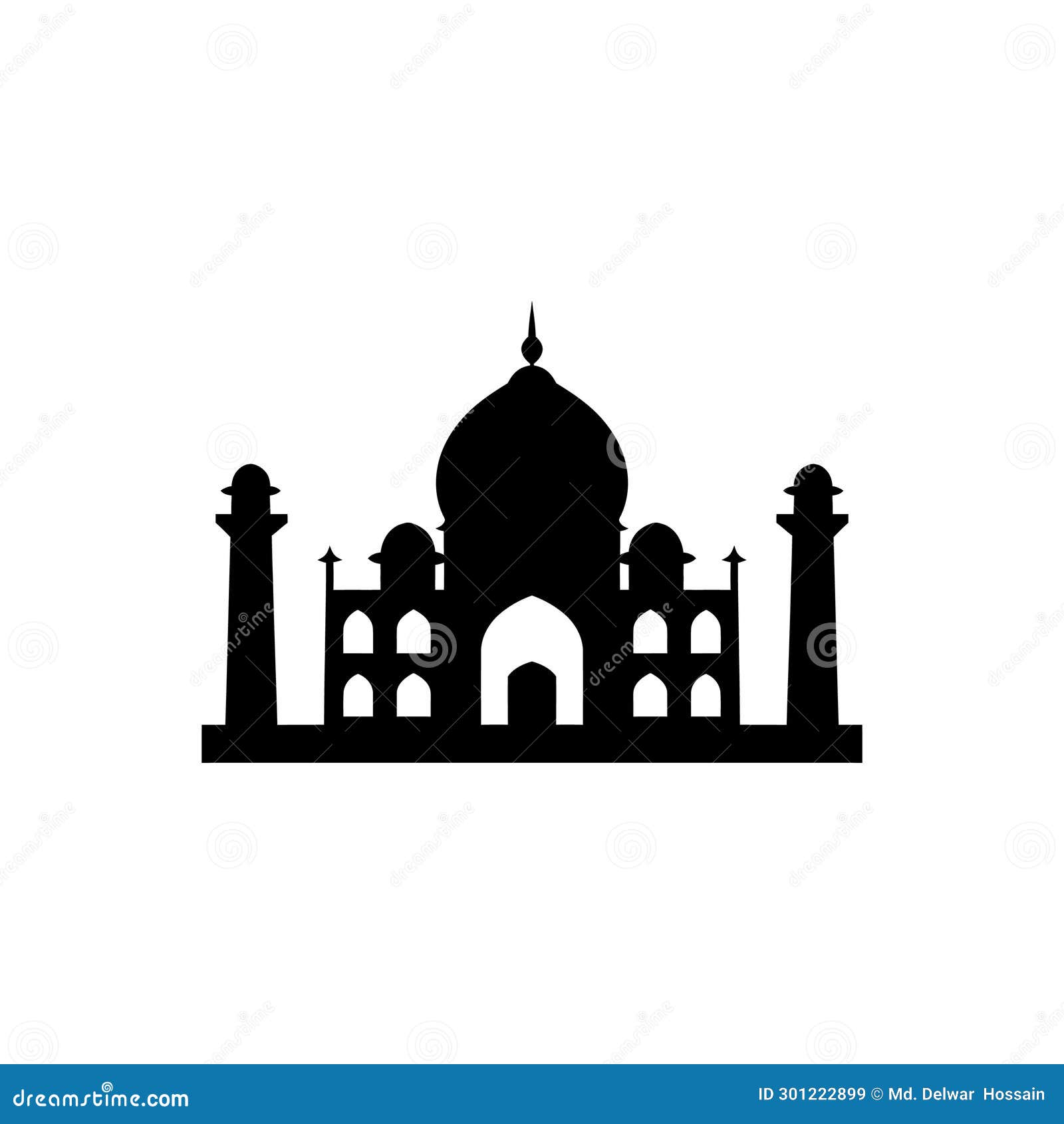 Taj Mahal Icon Vector From Travelling Collection. Thin Line Taj Mahal ...