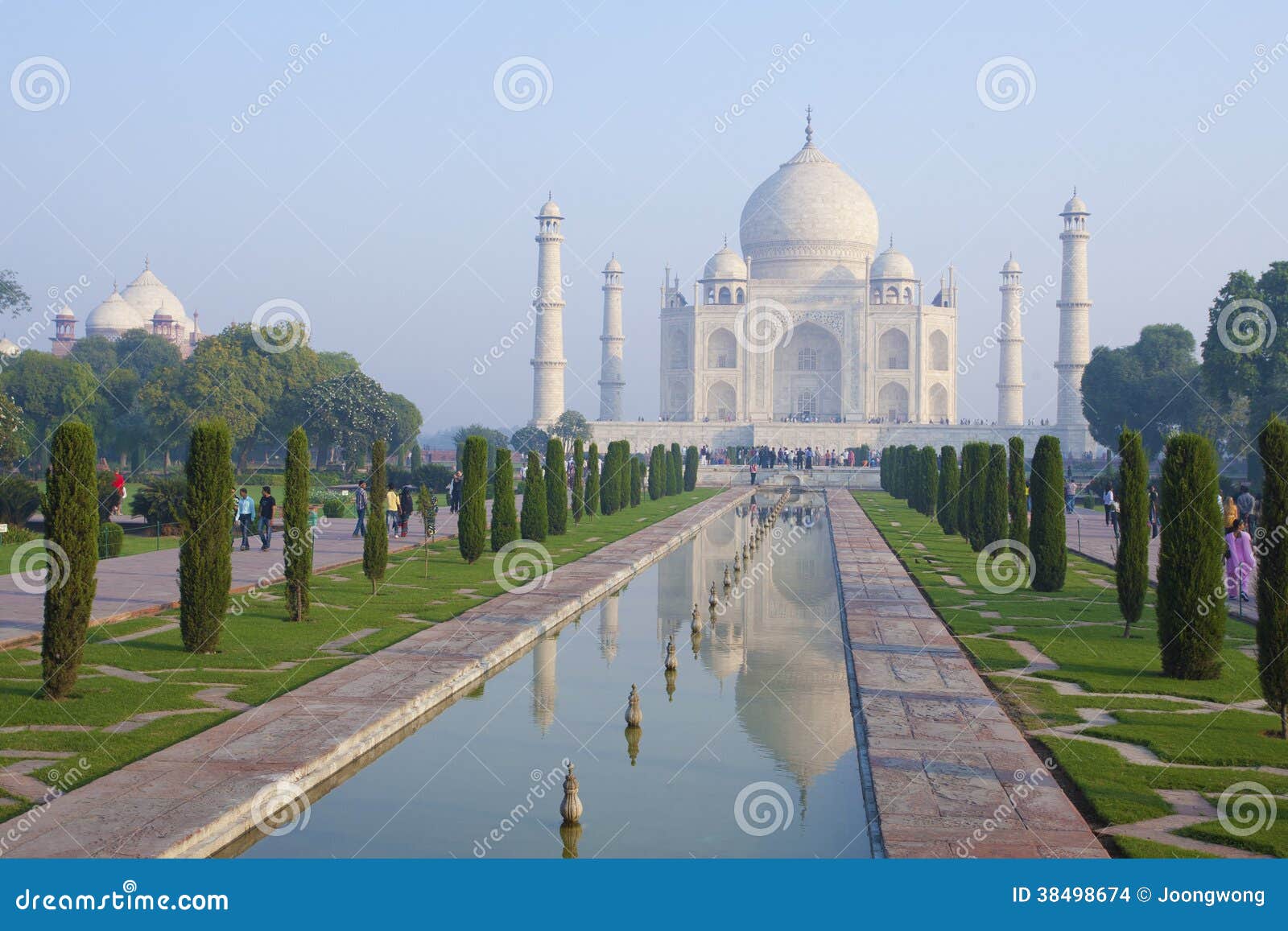 Taj Mahal and Its Reflection Stock Photo - Image of palace, white: 38498674