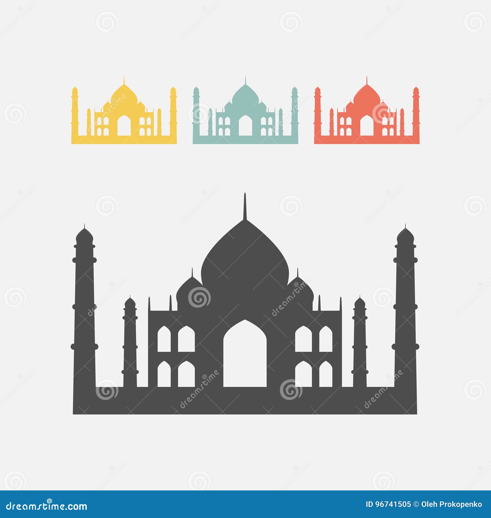 Taj Mahal Silhouette Icon Symbol Royalty-Free Stock Photo ...