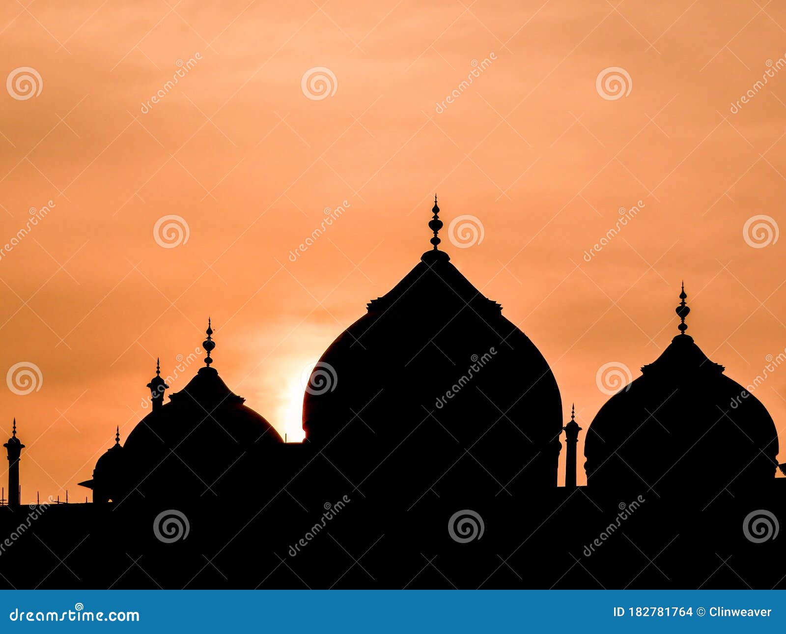 Taj Mahal Silhouette Stock Photo | CartoonDealer.com #33414906