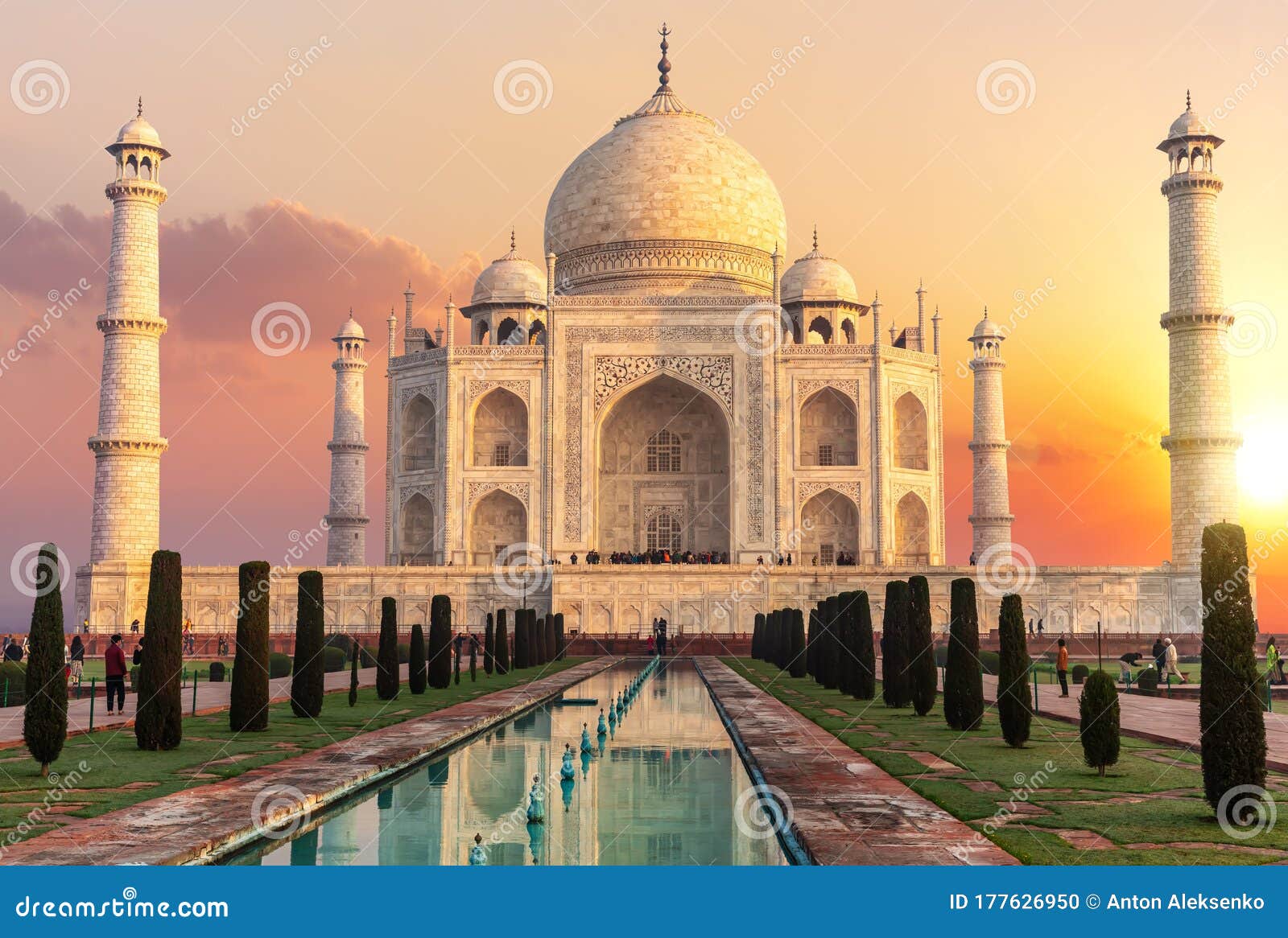 Taj Mahal At Sunset Stock Photography | CartoonDealer.com #74145266