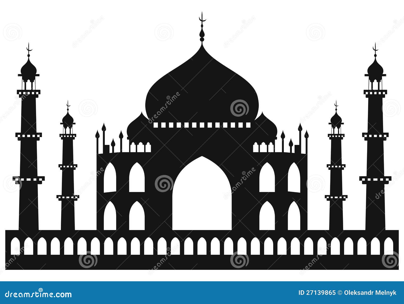 Taj Mahal Silhouette Clip Art Silhouette Of The Taj Mahal Against A