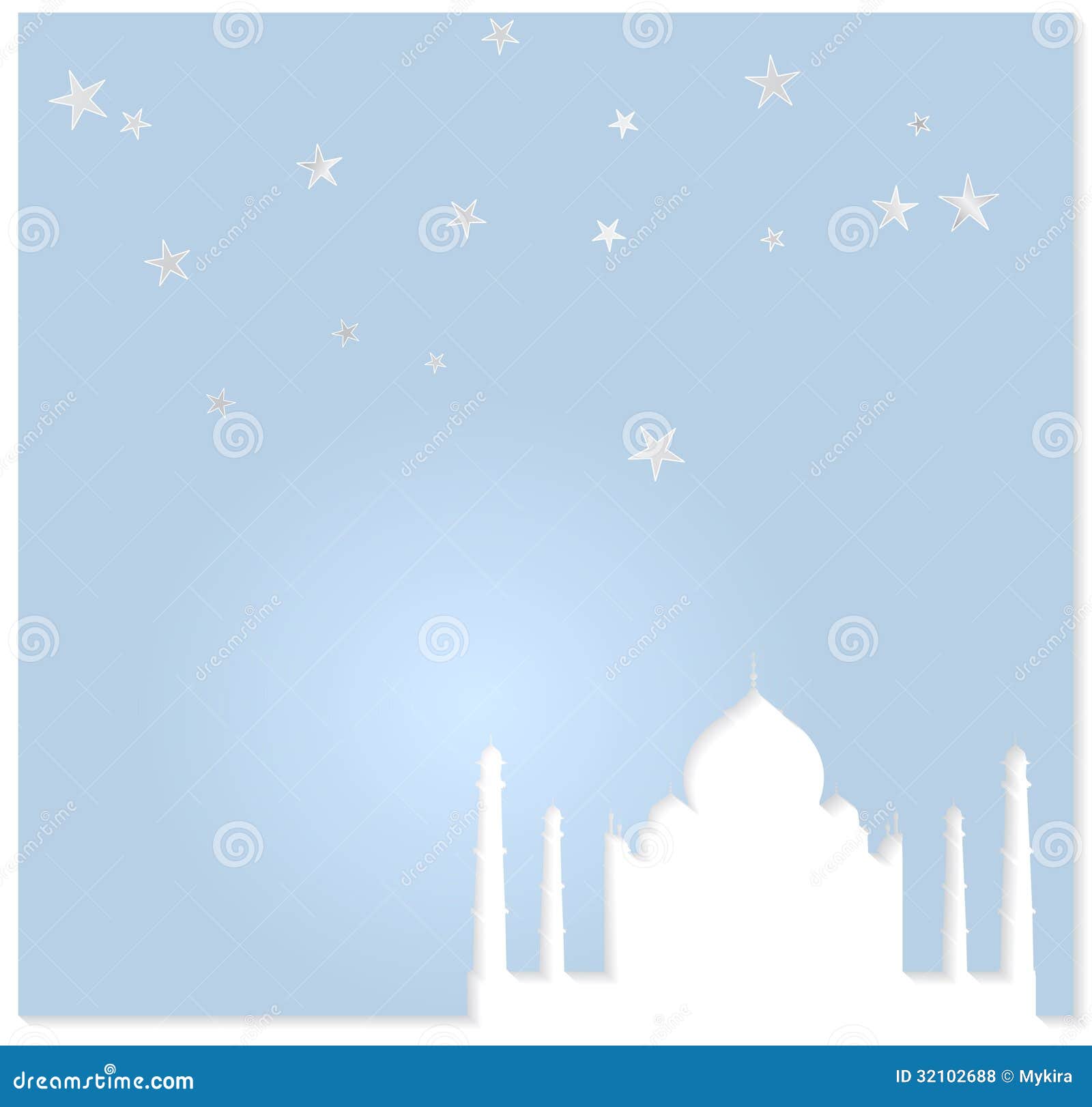 Taj Mahal Vector Background Stock Vector - Illustration of mahal ...