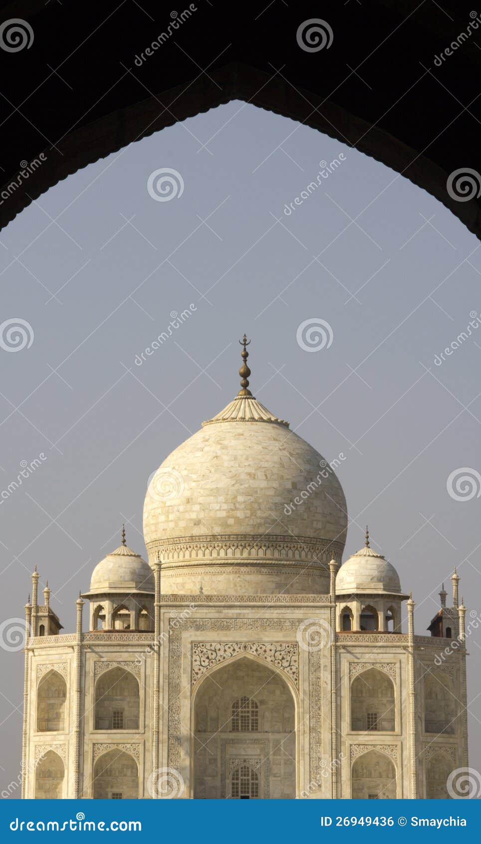 Taj Mahal View from Frame, Agra Stock Photo - Image of white, muslim ...